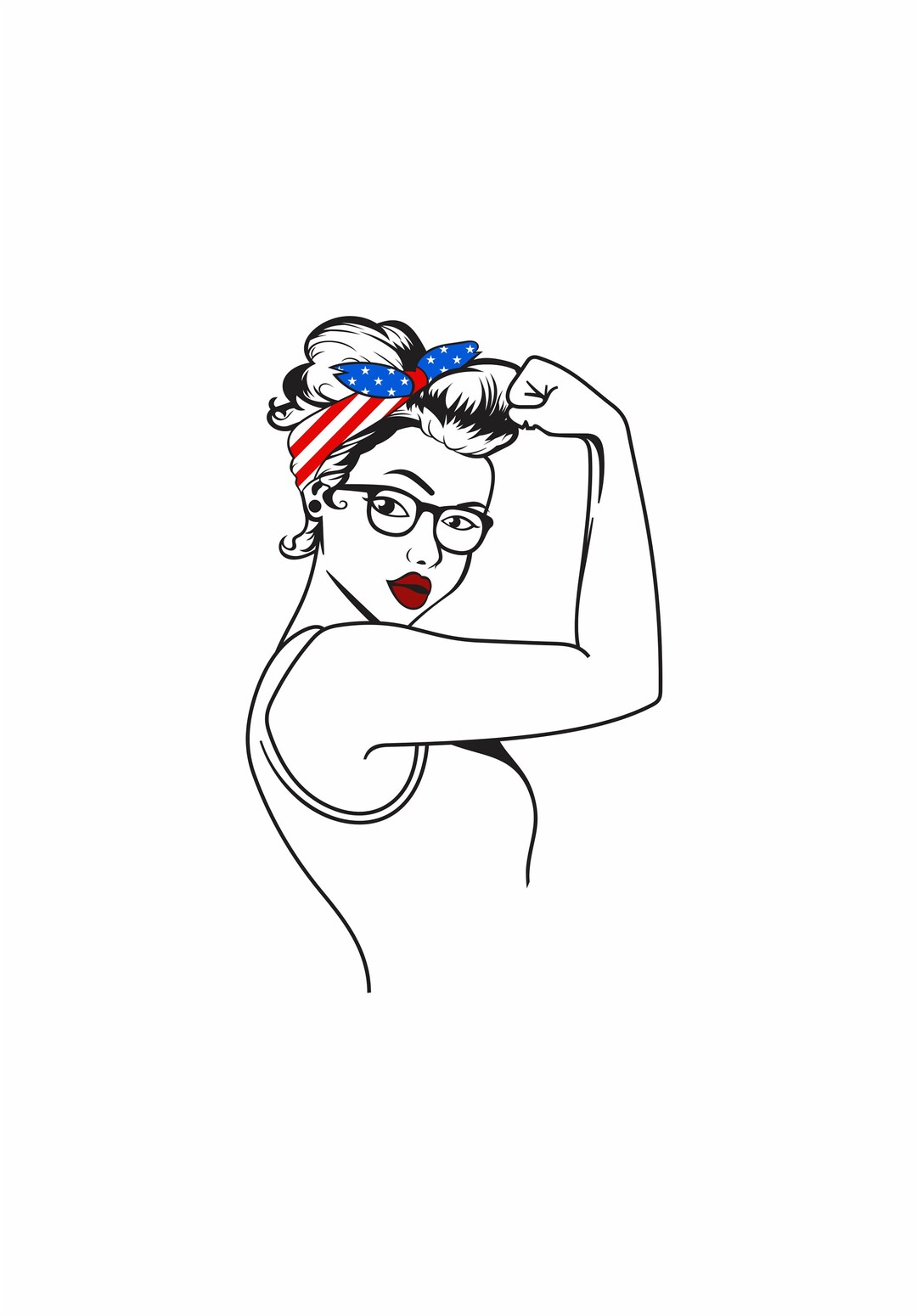Modern Rosie the Riveter Svg, Rosie the Riveter Png, American Girl ...