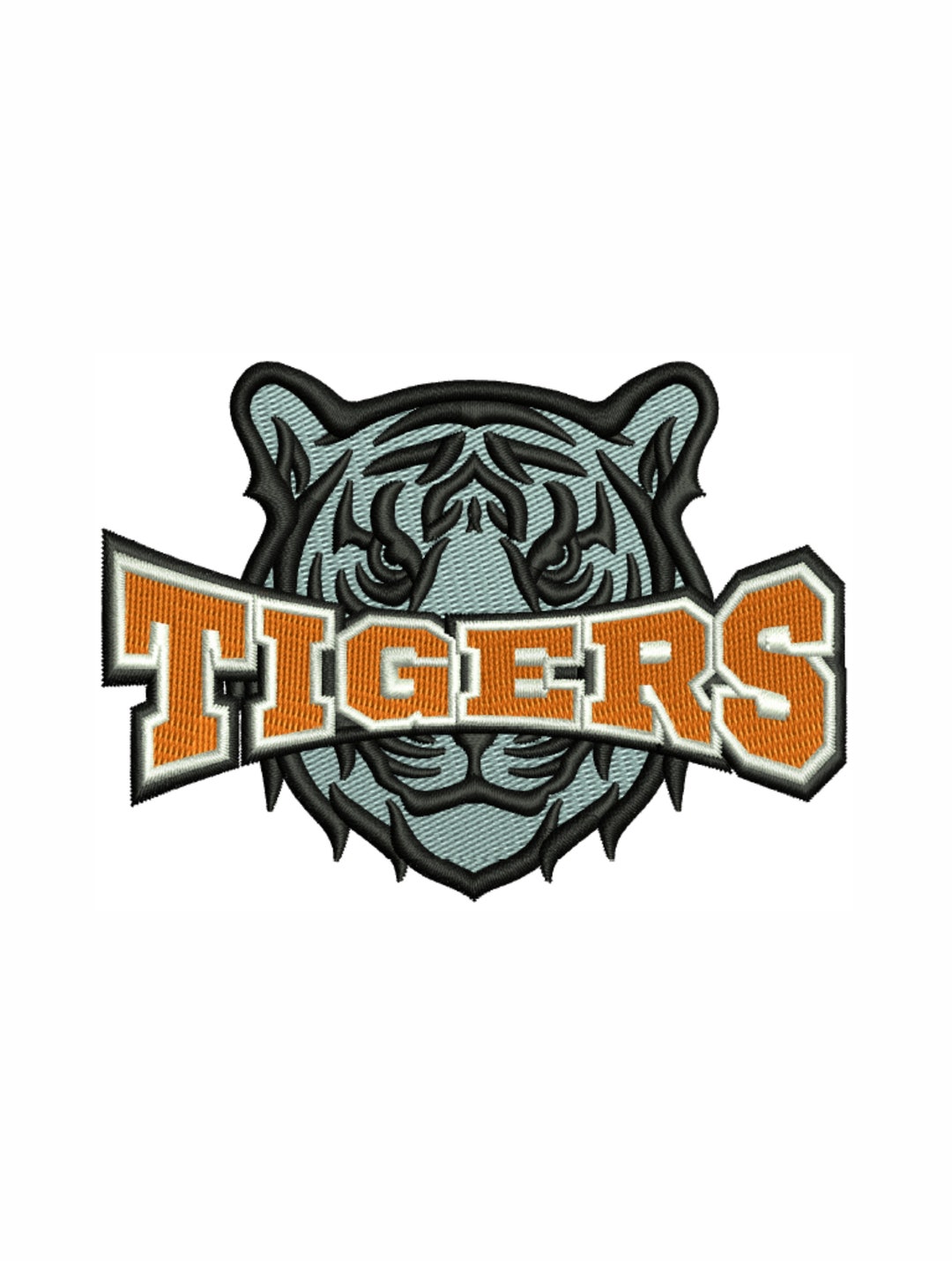 Tigers Mascot Embroidery Design | Tigers Logo Dst File | Tigers Animal ...