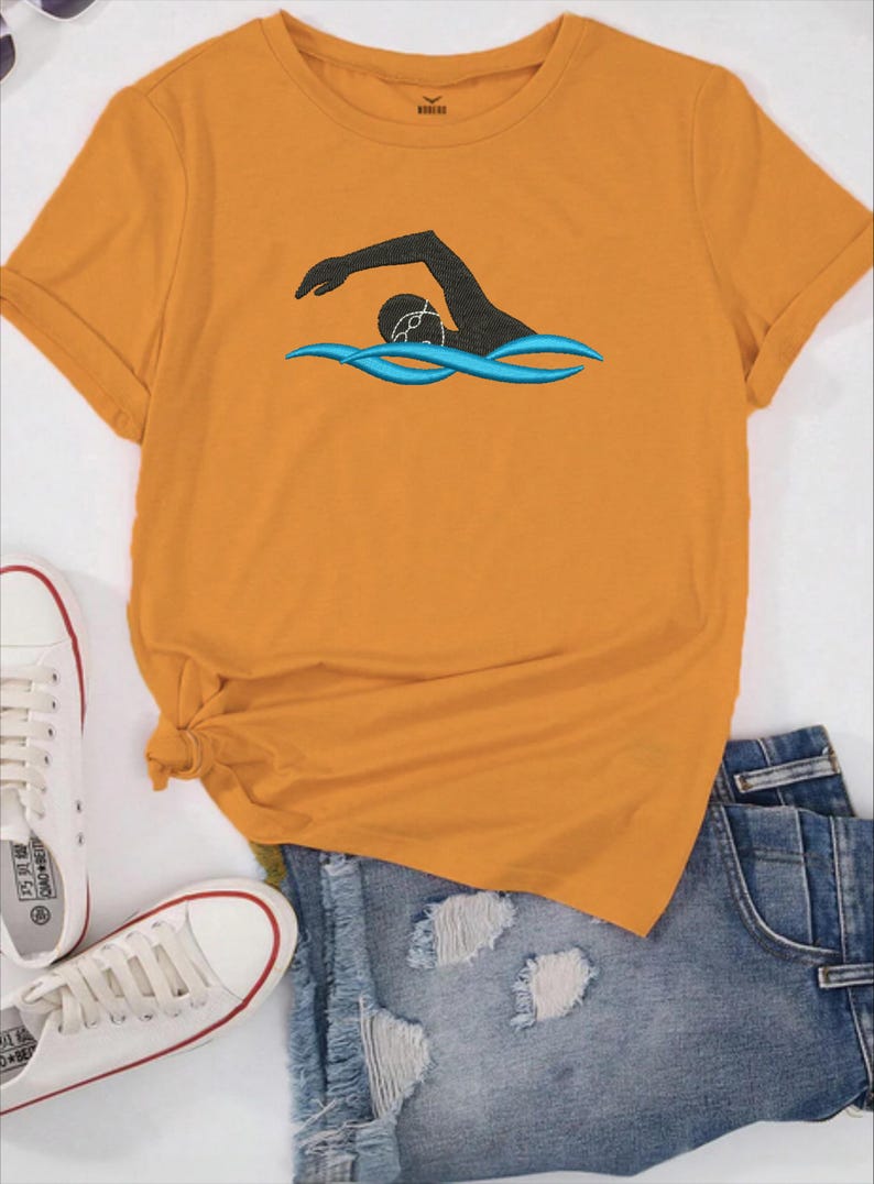Swim Machine Embroidery Design | Swimmer Embroidery Pattern | Swimming ...