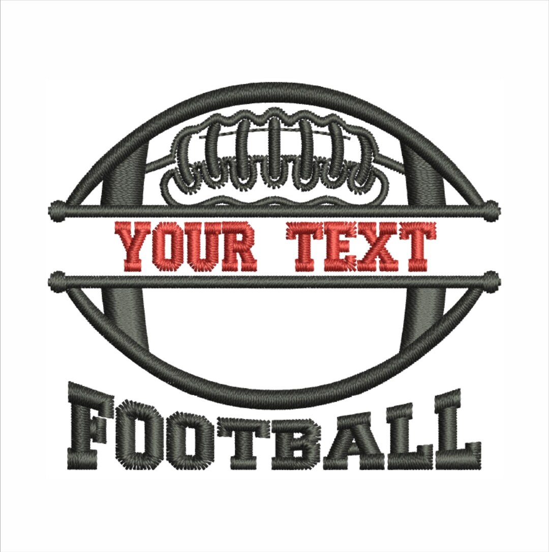 Custom Logo Football Machine Embroidery Designs | Mascot Football Logo ...