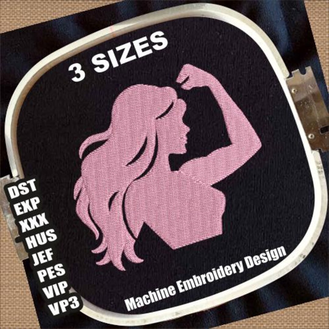 Strong Woman Machine Embroidery Designs | Power Women Embroidery ...