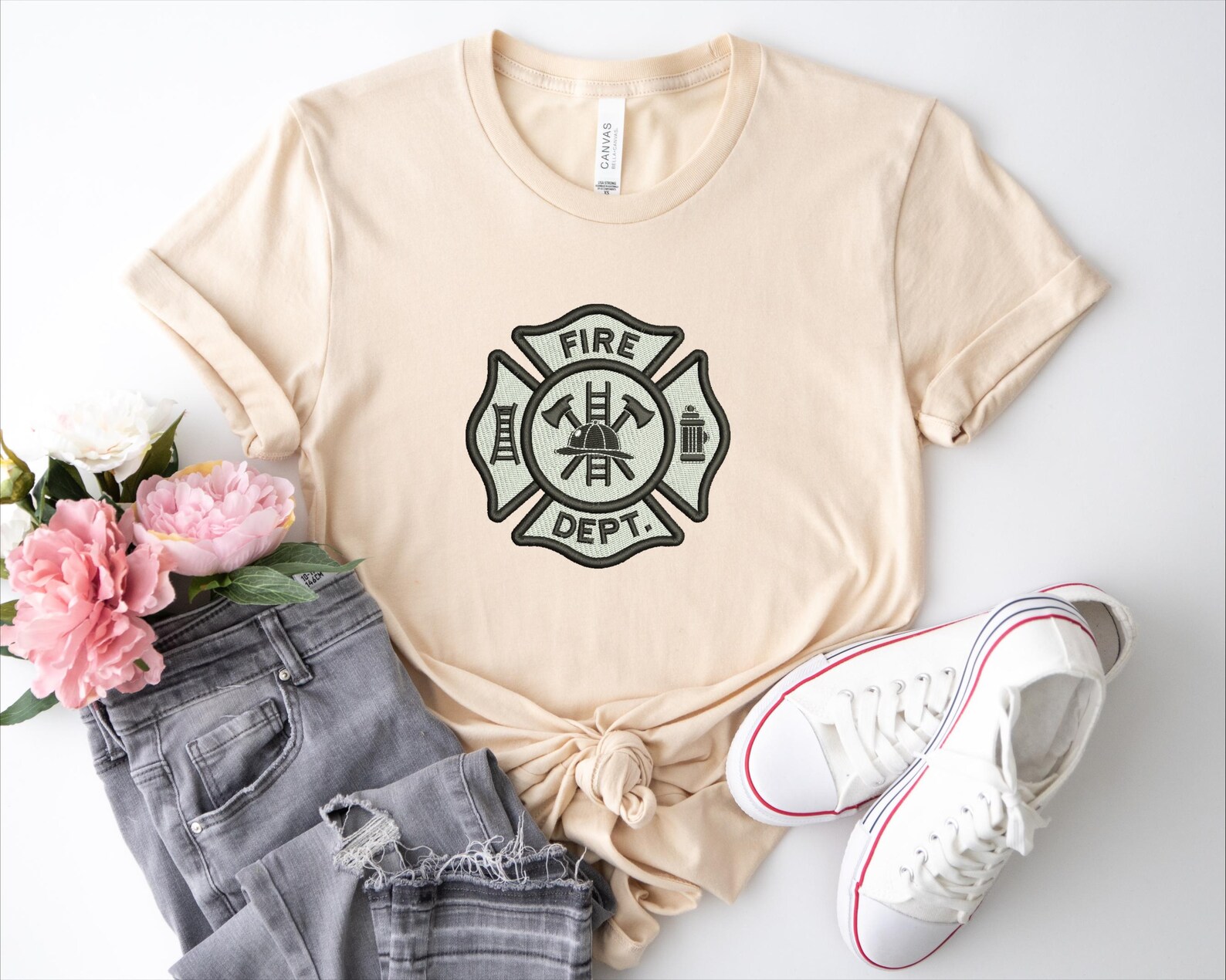 Fire Department Logo Embroidery Designs | Firefighter Rescue Logo DST ...