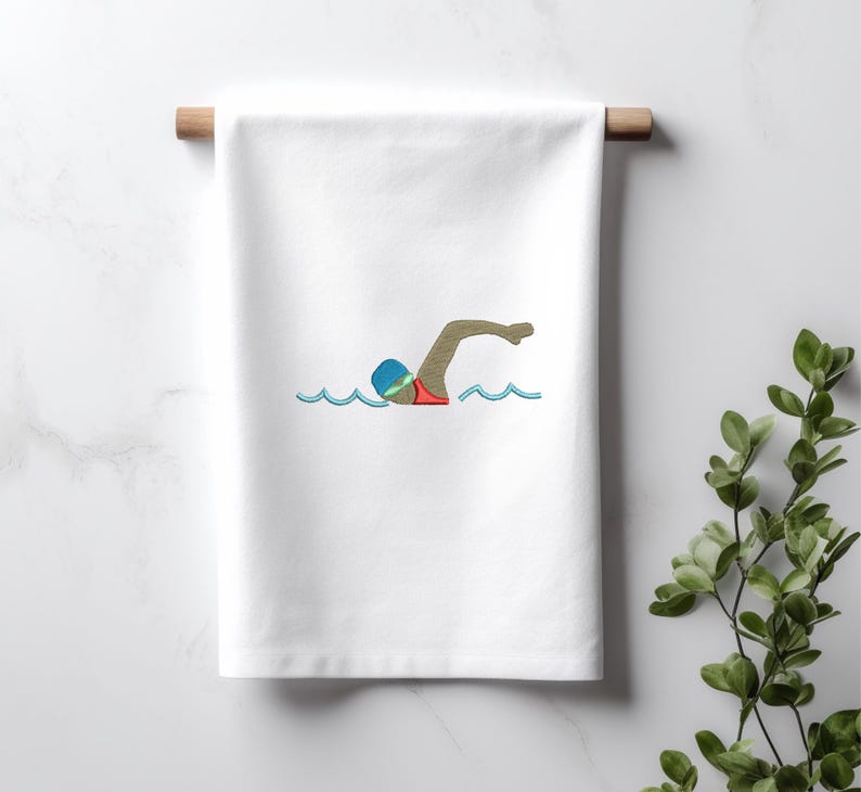 Swimmer Machine Embroidery Design | Swim Embroidery Pattern | Swimming ...
