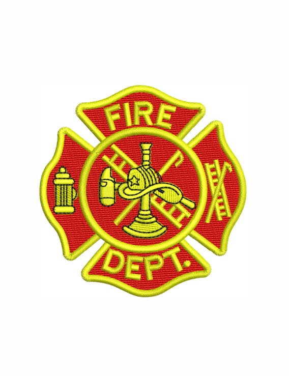 Fire Department Logo Embroidery Design Fire Department | Etsy