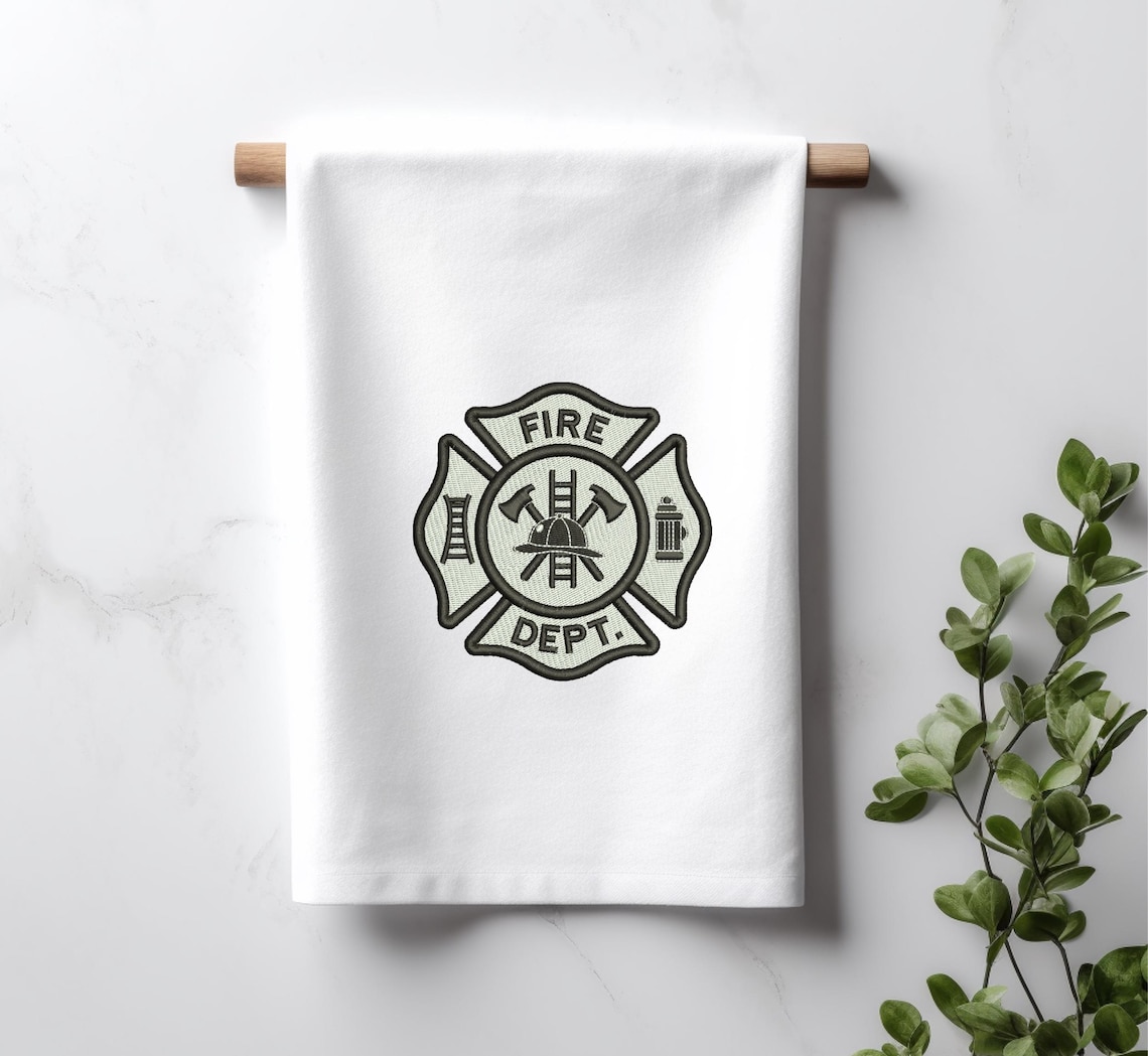 Fire Department Logo Embroidery Designs | Firefighter Rescue Logo DST ...