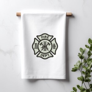 Fire Department Logo Embroidery Designs | Firefighter Rescue Logo DST ...