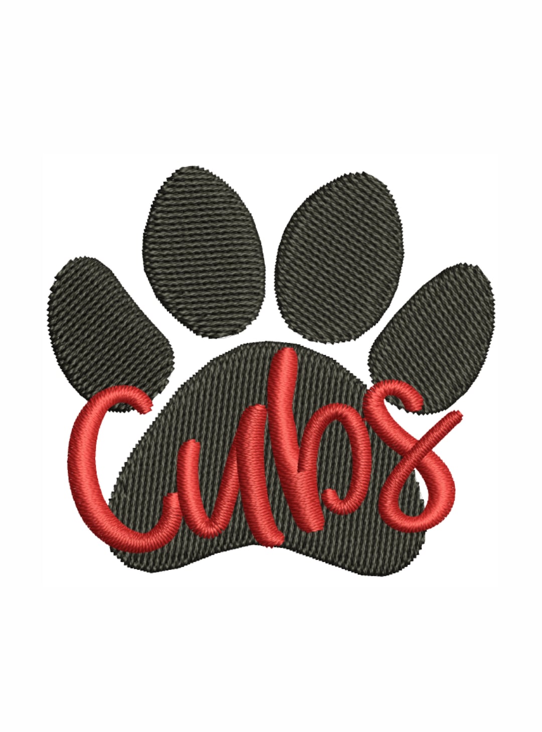 Cubs Paws Embroidery Design | Cub Paw Print Embroidery Design | Paw ...