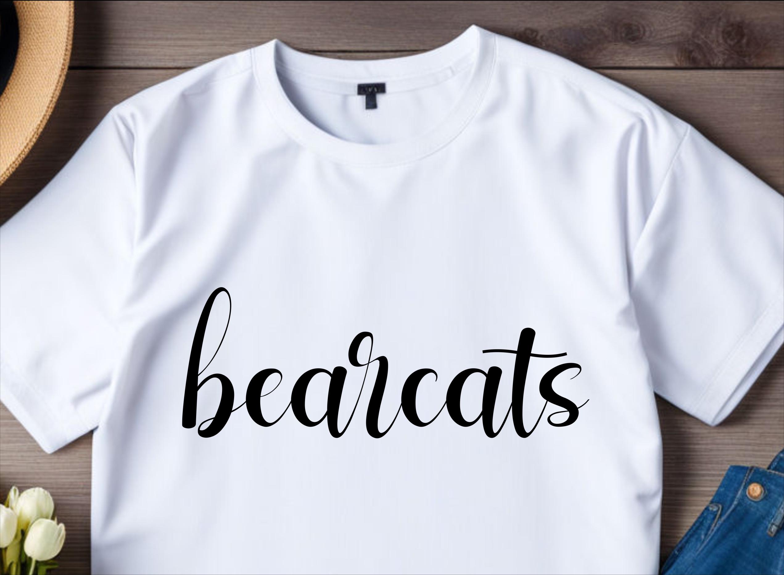 Bearcats Mascot Hand Lettered Svg, Bearcats Letters Png, Bearcats ...