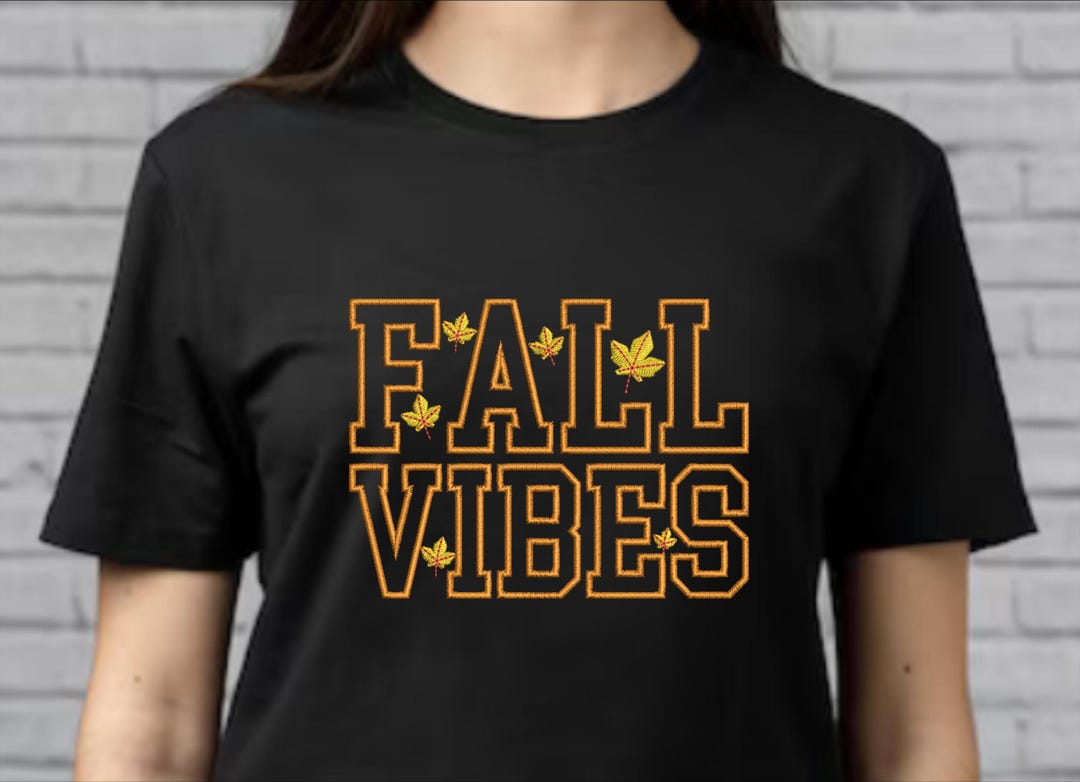 Fall Vibes Machine Embroidery Designs Fall Letters Embroidery Patterns ...