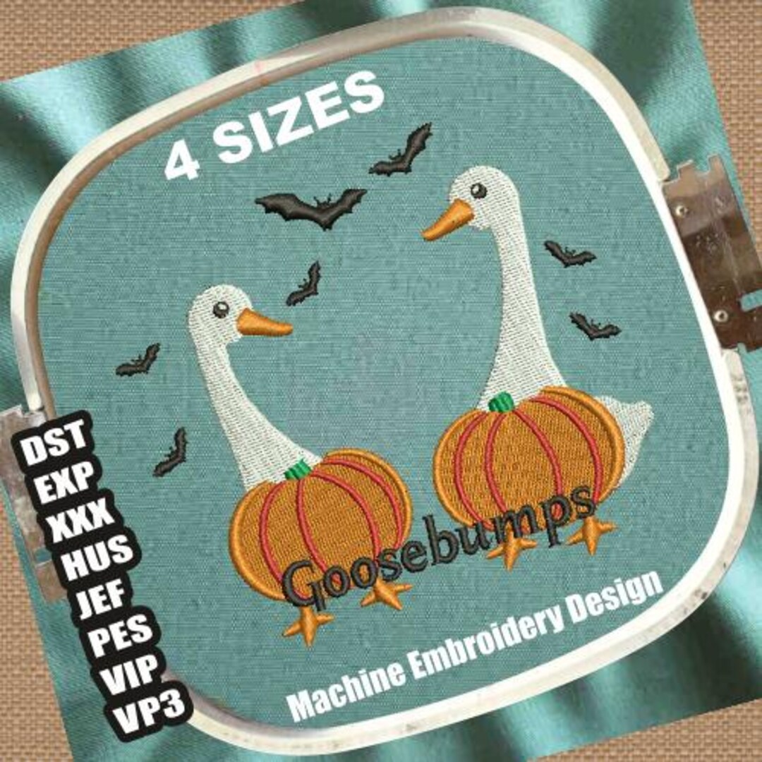 Goosebumps Machine Embroidery Design | Silly Goose Embroidery Pattern ...