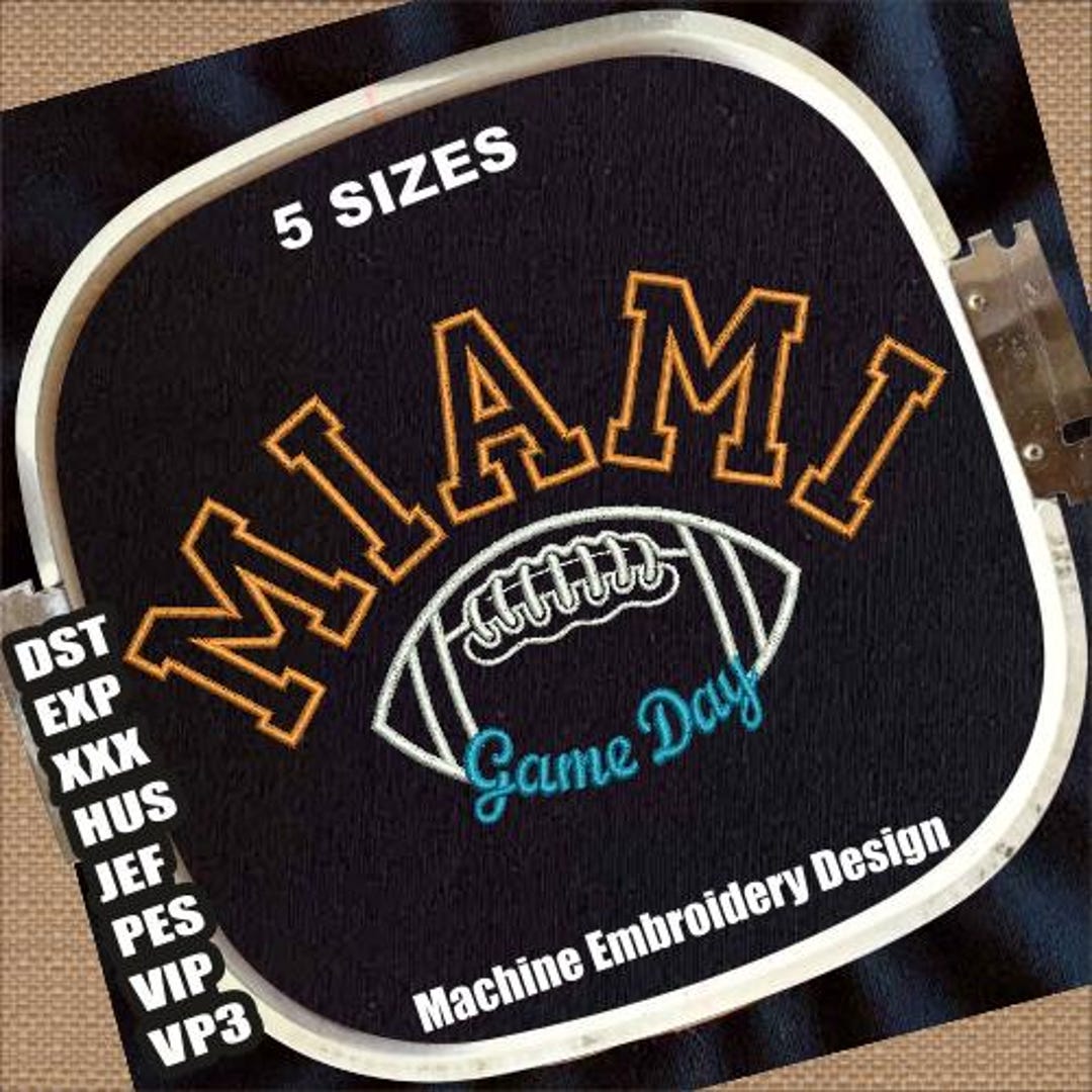 Miami Machine Embroidery Design | Miami Letters Embroidery Patterns ...