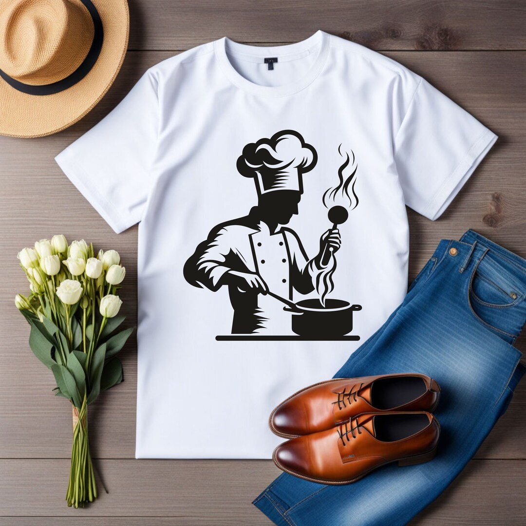 Shef Black Svg, Chef Png, Shef in a Cooking Hat Vector File, Shef ...