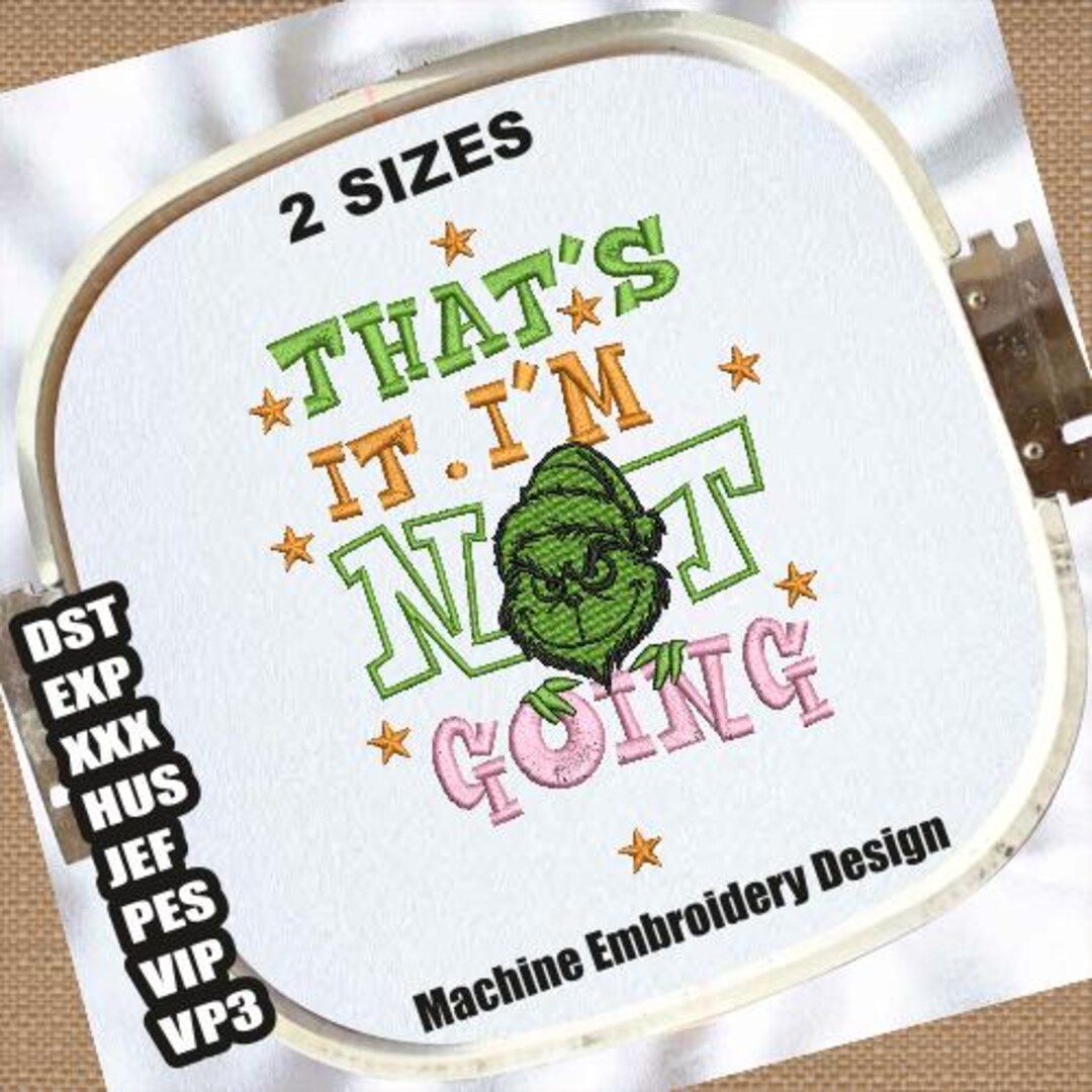 Grinch Machine Embroidery Design | Christmas Grinch Embroidery Pattern ...