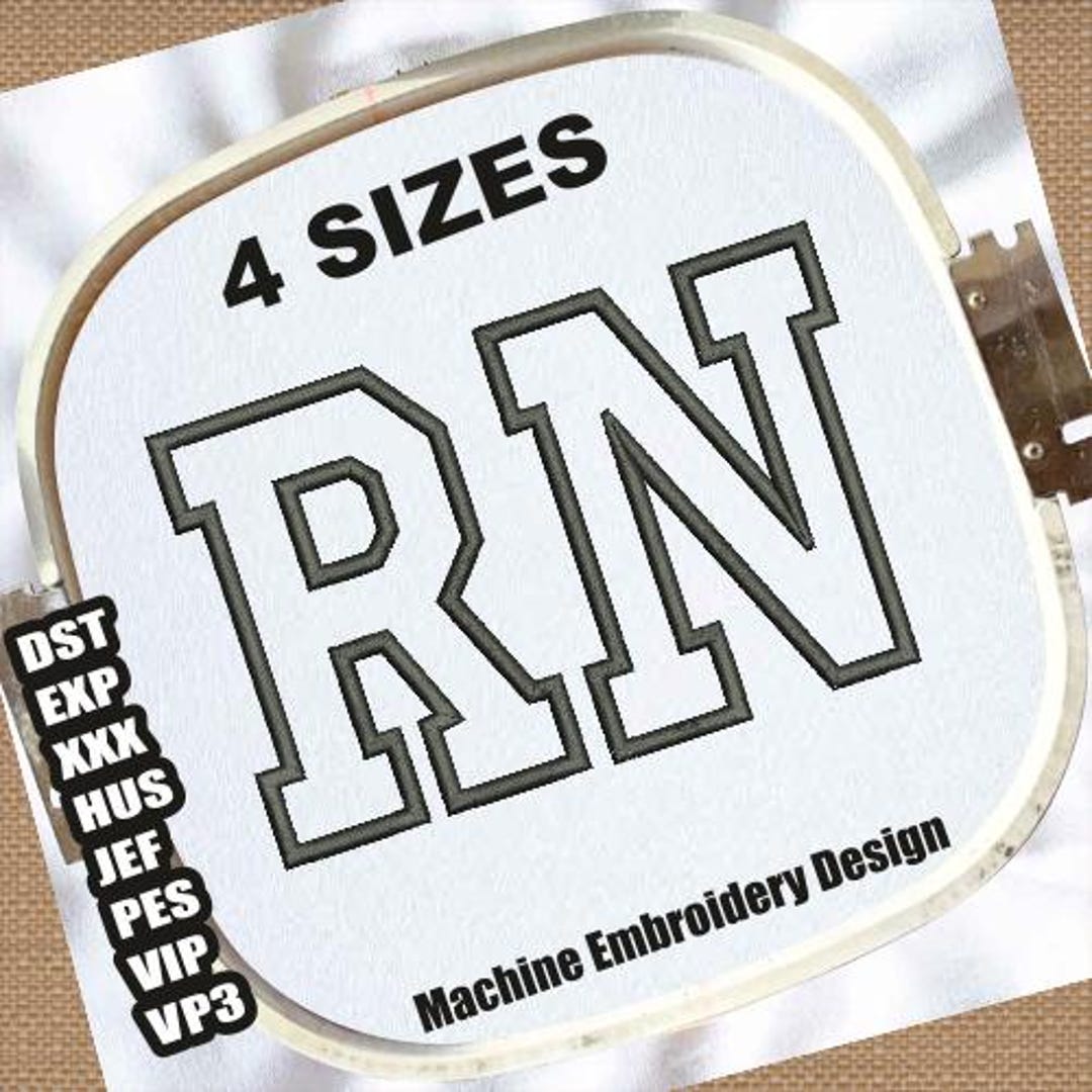 RN Applique Machine Embroidery Designs | Registered Nurse Embroidery ...