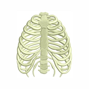 Human Skeleton Chest Embroidery Design | Skeloton Dst File | Human ...