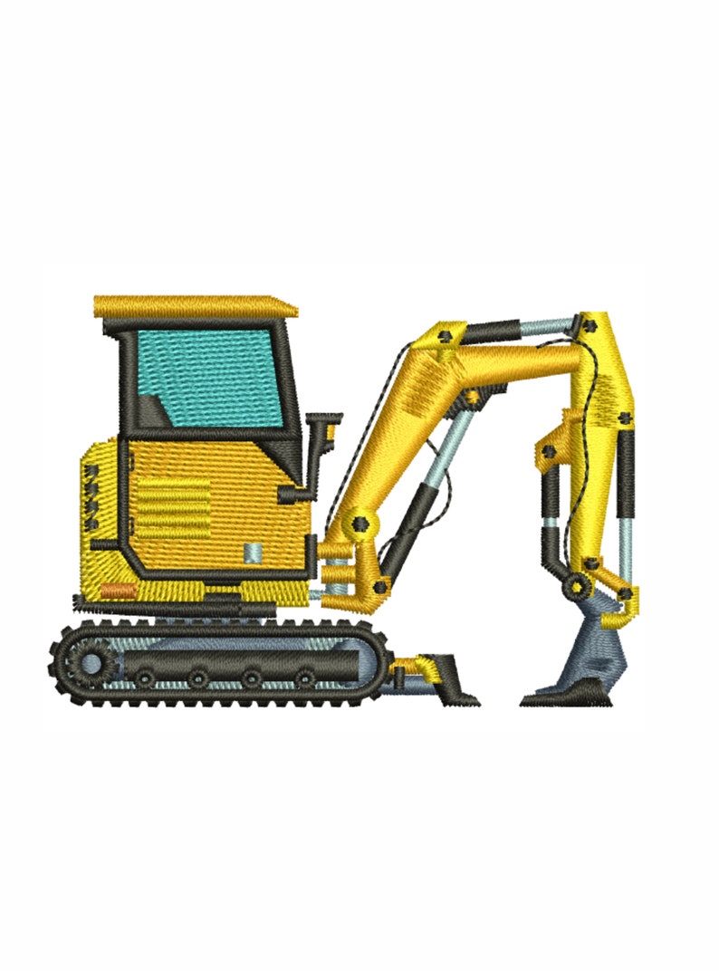 Mini Excavator Embroidery Design Digger Embroidery Design - Etsy