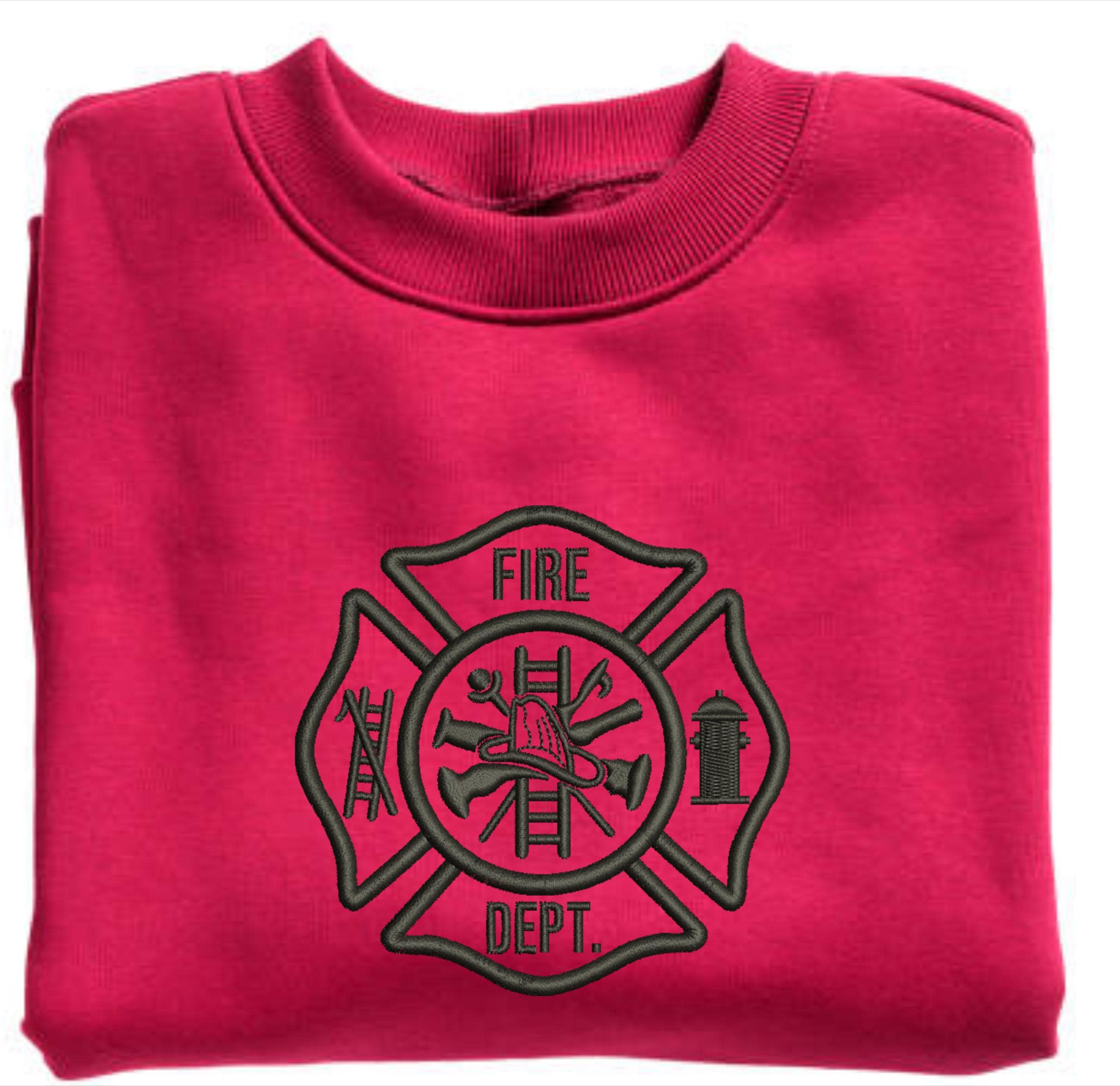 Logo Fire Department Machine Embroidery Design | Firefighter Symbol ...