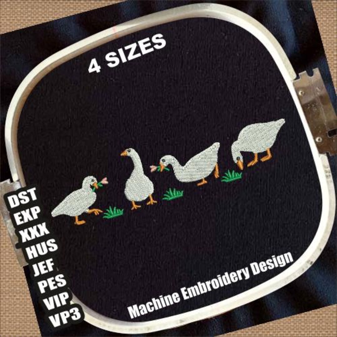 Duck Machine Embroidery Designs | Four Duck Embroidery Patterns | Duck ...