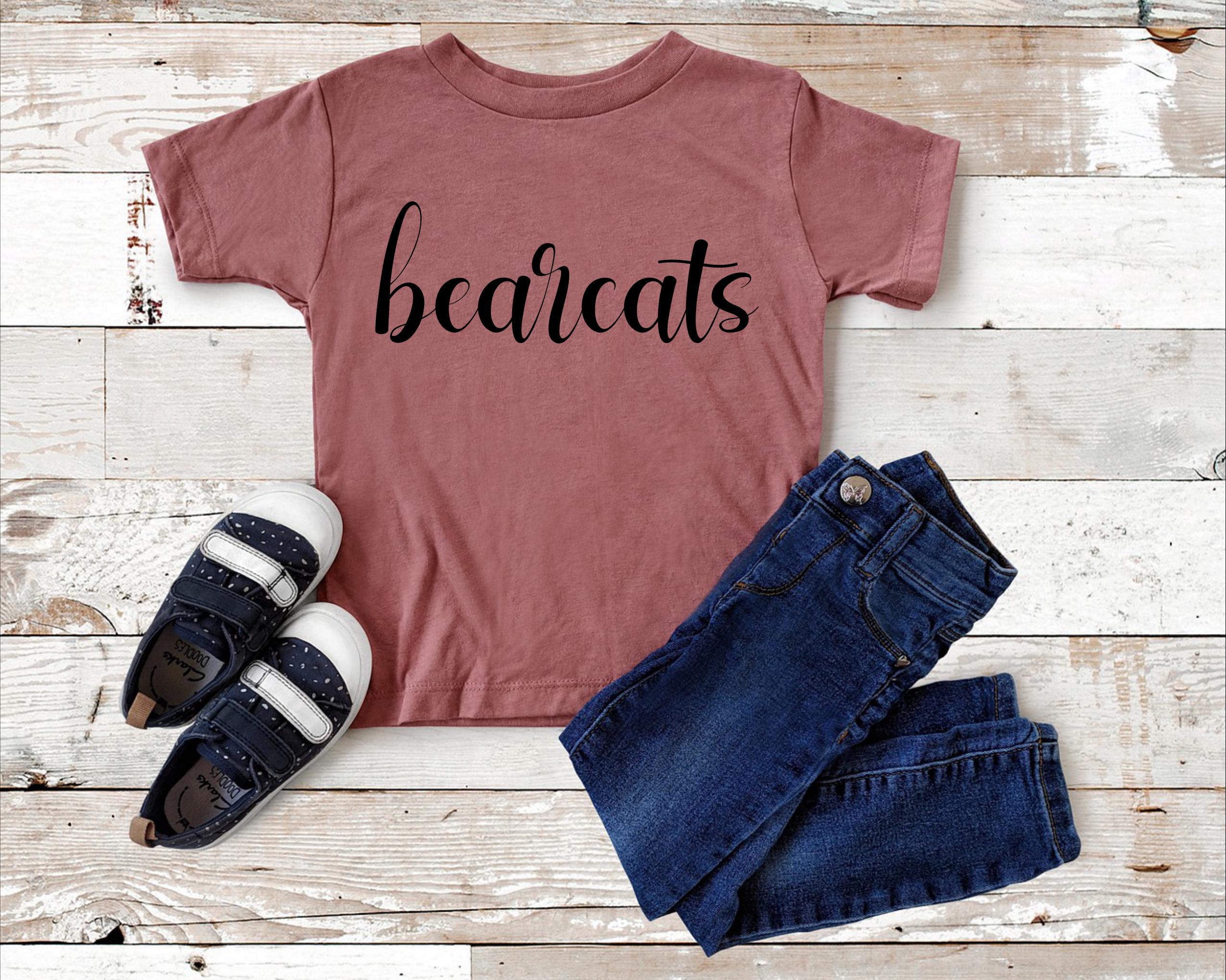 Bearcats Mascot Hand Lettered Svg, Bearcats Letters Png, Bearcats ...