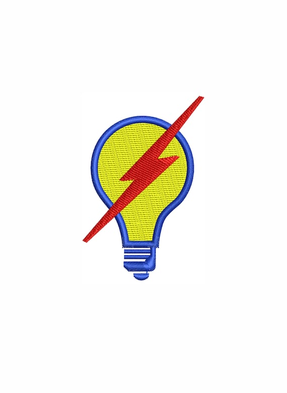 Electric Icon Embroidery Design Light Icon Embroidery Design | Etsy