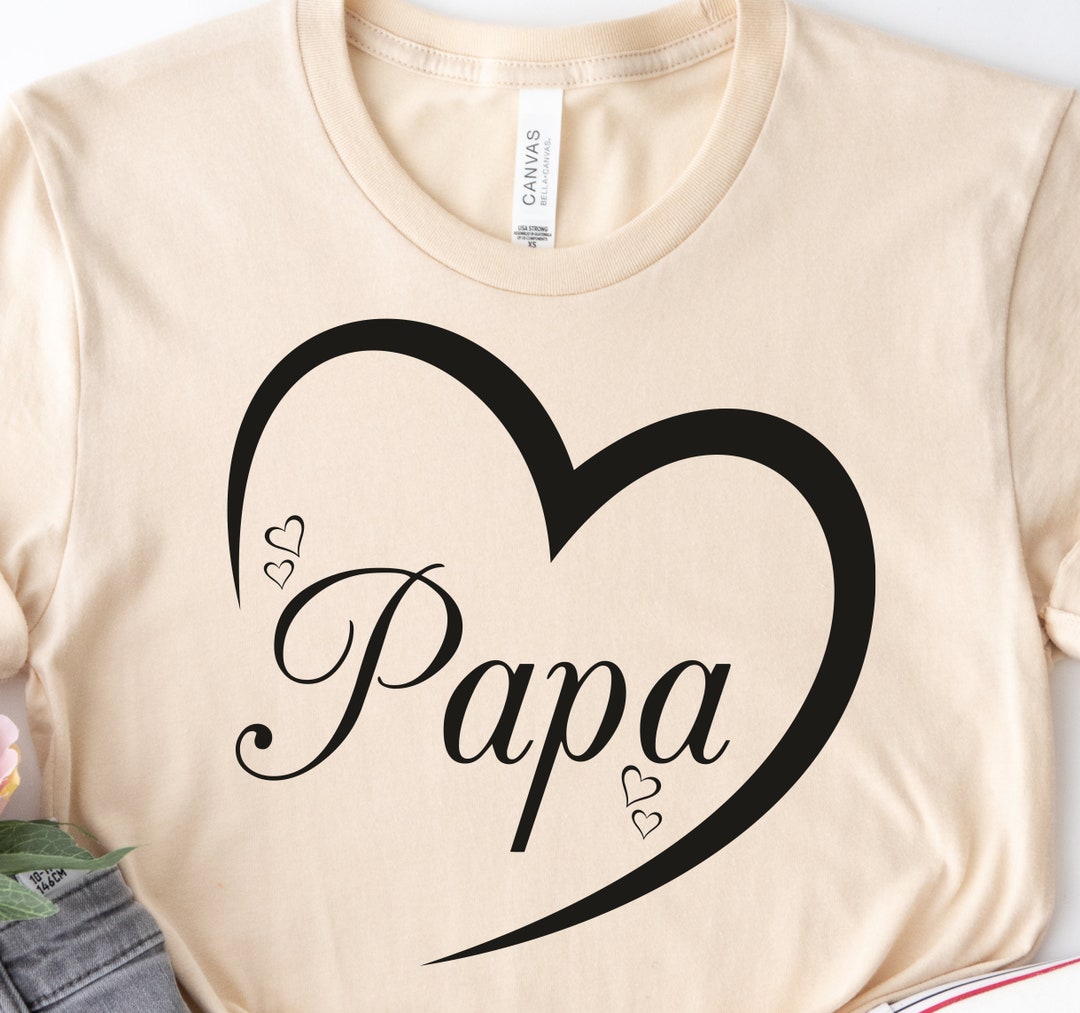 Papa Heart Svg, Fathers Day Png, Happy Fathers Day Vector File, Father ...