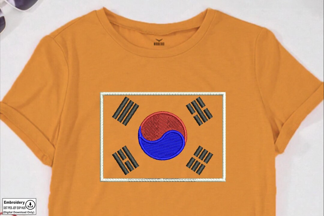 Flag of South Korea Machine Embroidery Design | South Korea Flag ...