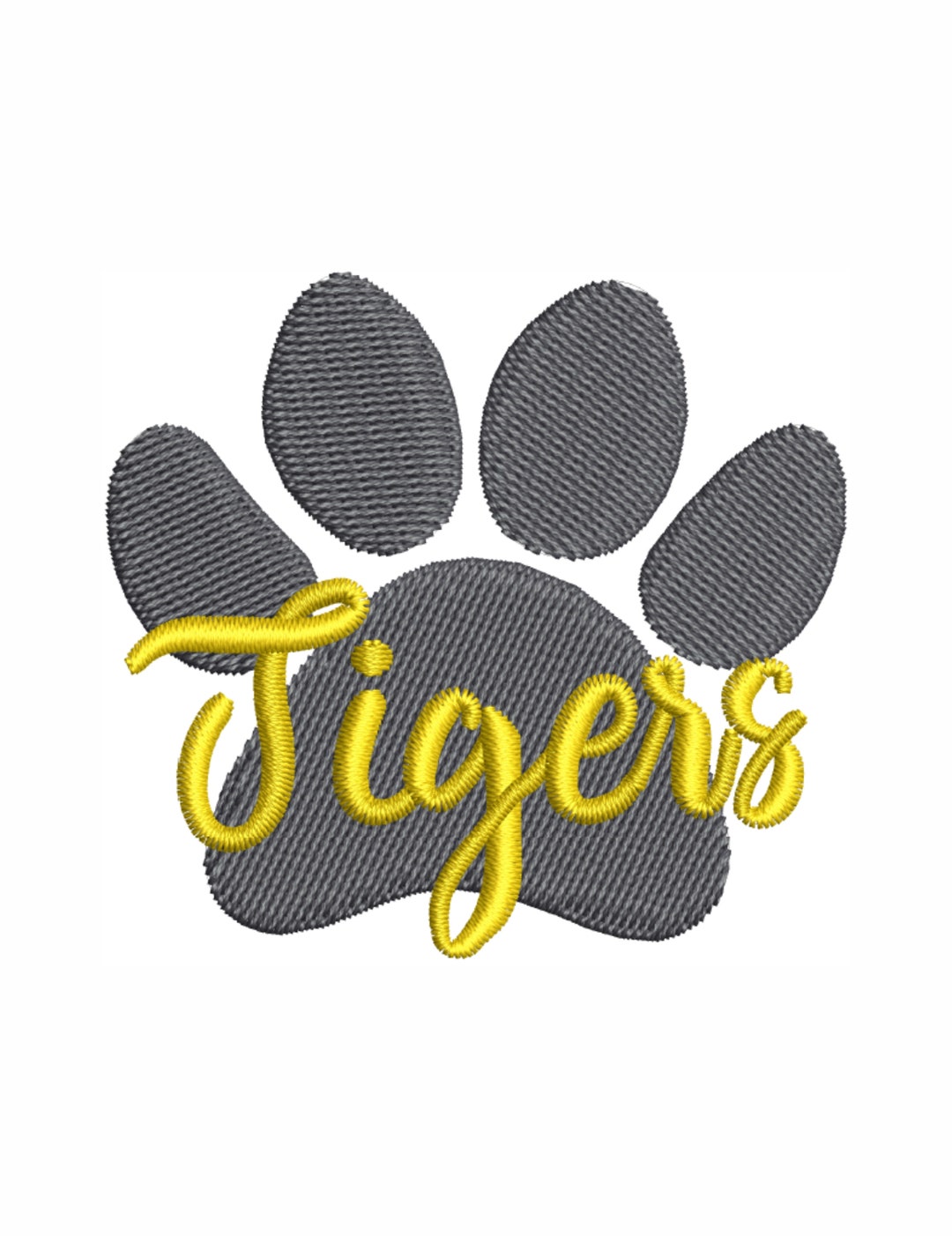 Tigers Paws Embroidery Design | Paw Print DST File | Paw PES File ...