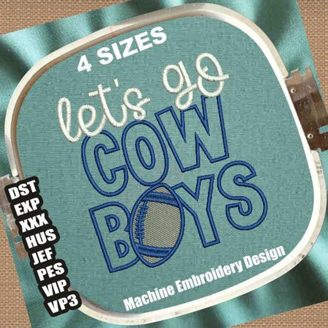 Cowboys Machine Embroidery Designs | Cowboys Letters Embroidery ...