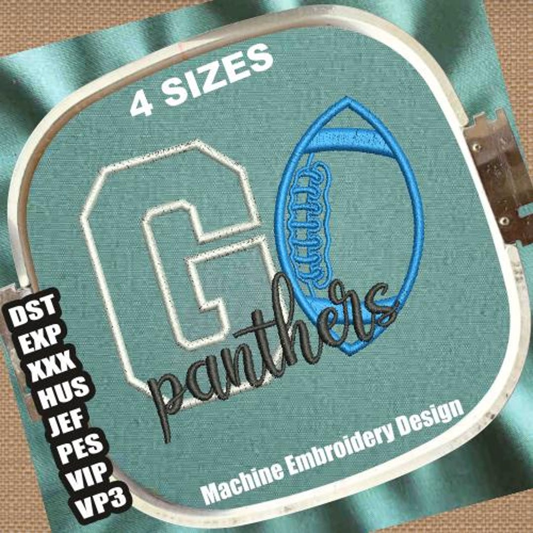 Go Football Machine Embroidery Designs | Go Panthers Embroidery ...