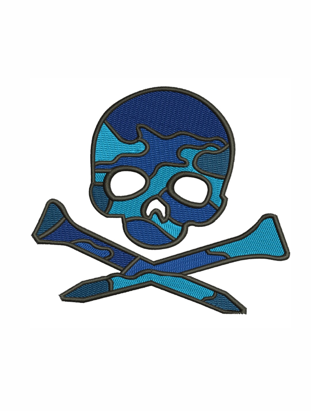 Camo Skull Embroidery Design Skull Machine Embroidery Design Crossbones ...