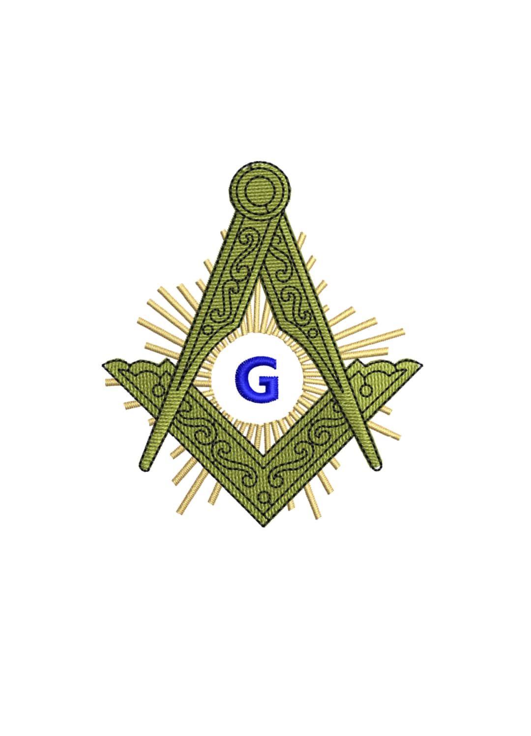 Masonic Embroidery Design Masonic Compass and Square Embroidery Design ...