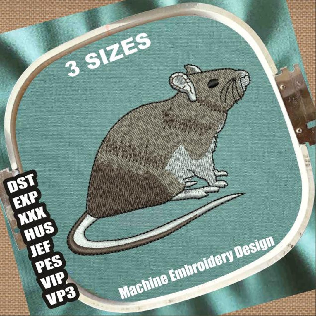 Rat Machine Embroidery Designs | Rat Rodents Embroidery Patterns ...