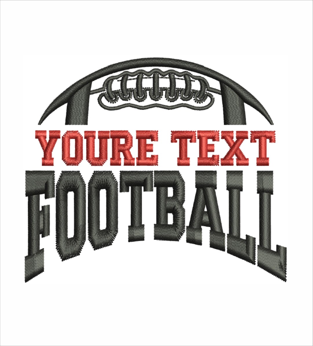 Custom Logo Football Machine Embroidery Designs | Mascot Football Logo ...
