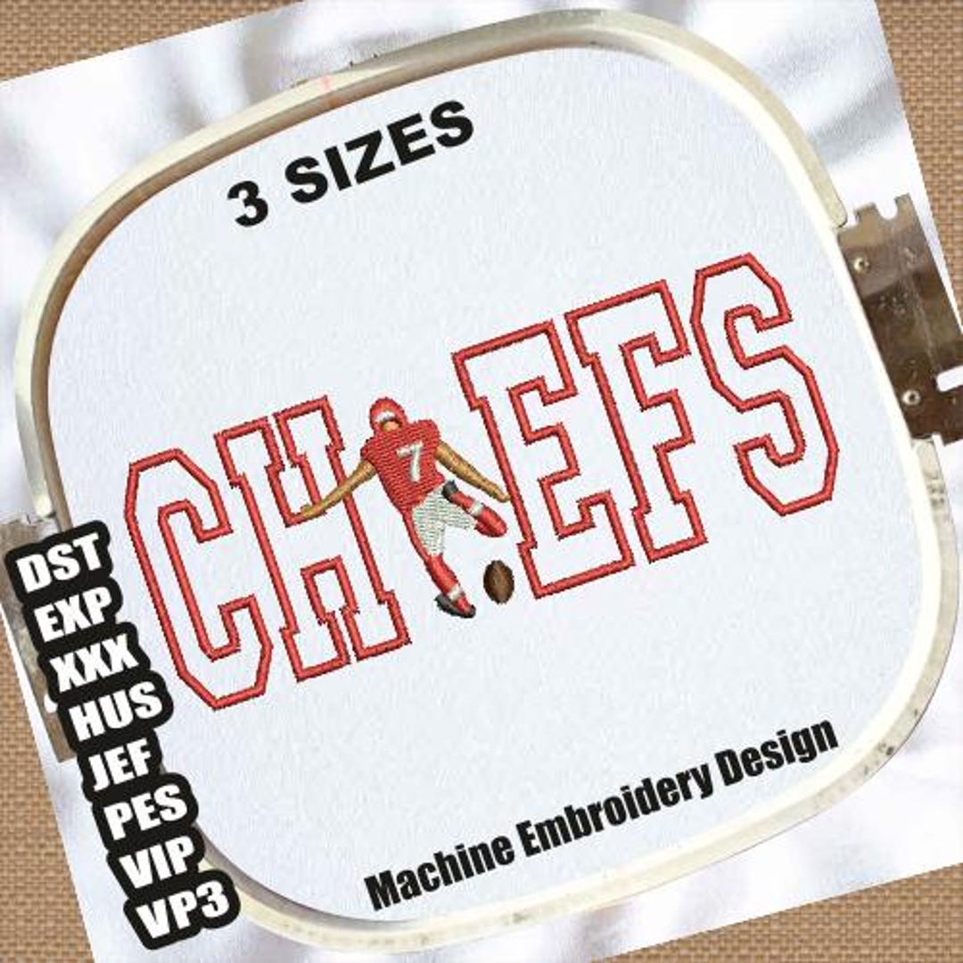 Chiefs Outline Machine Embroidery Designs | Chiefs Letters Embroidery ...