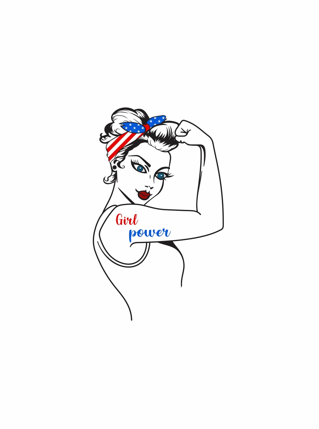 Rosie the Riveter USA Girl Power Svg Rosie the Riveter Png - Etsy