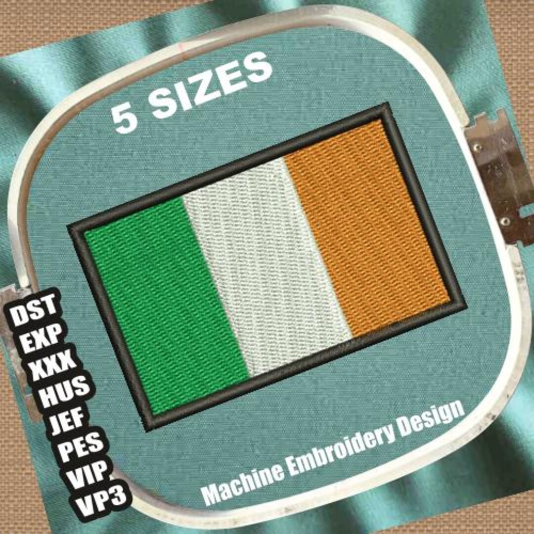 Flag of Ireland Machine Embroidery Designs | Irish Flag Embroidery ...