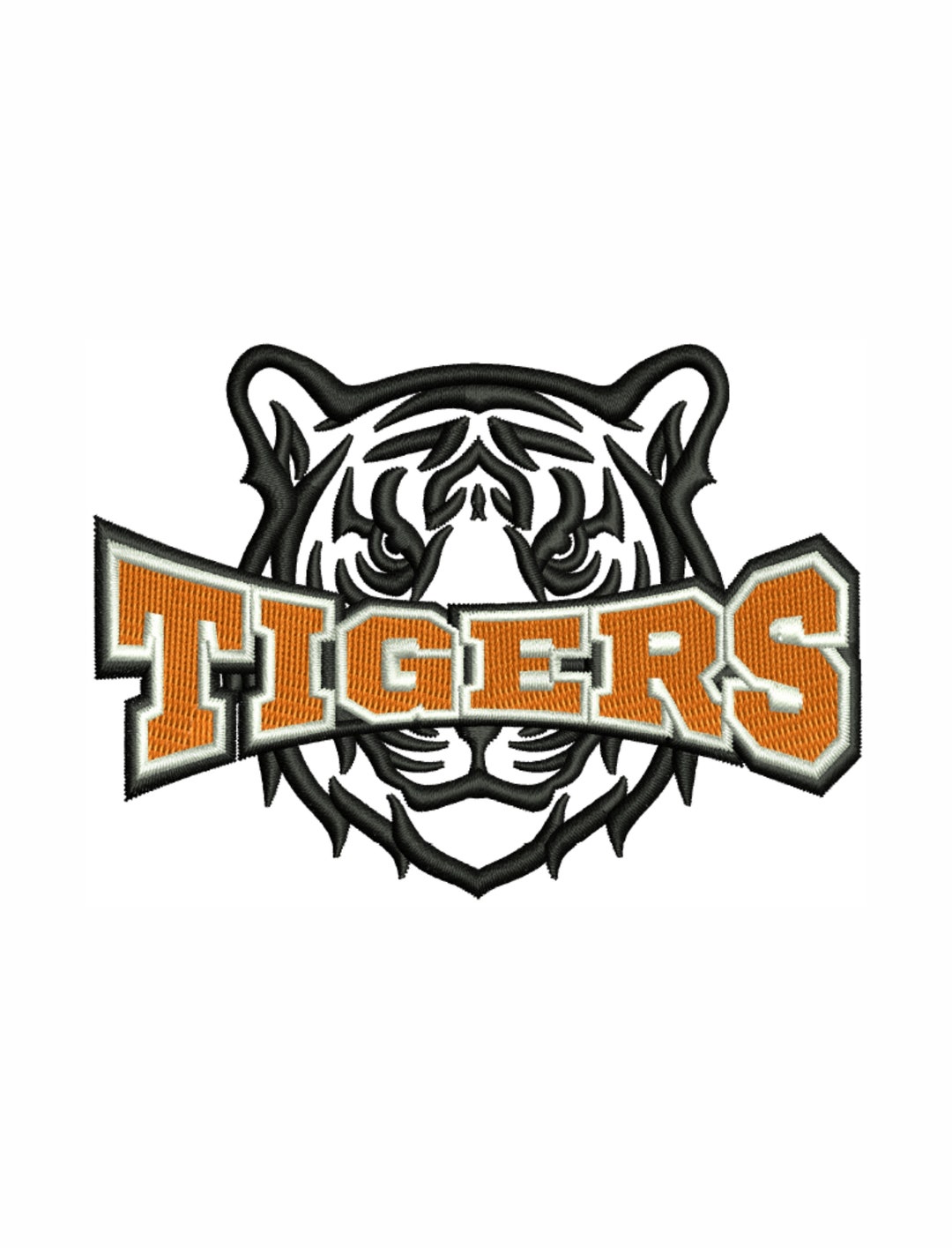 Tigers Mascot Logo Embroidery Design | Tigers Face Mascot Dst File ...