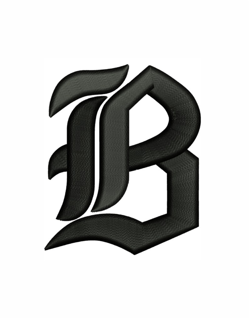 B 3D Puff Letter Embroidery Design 3D Puff Letter Embroidery | Etsy