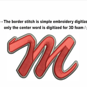 Raised Puff Letters Pack Embroidery Design | 3D Foam Bundle Embroidery ...