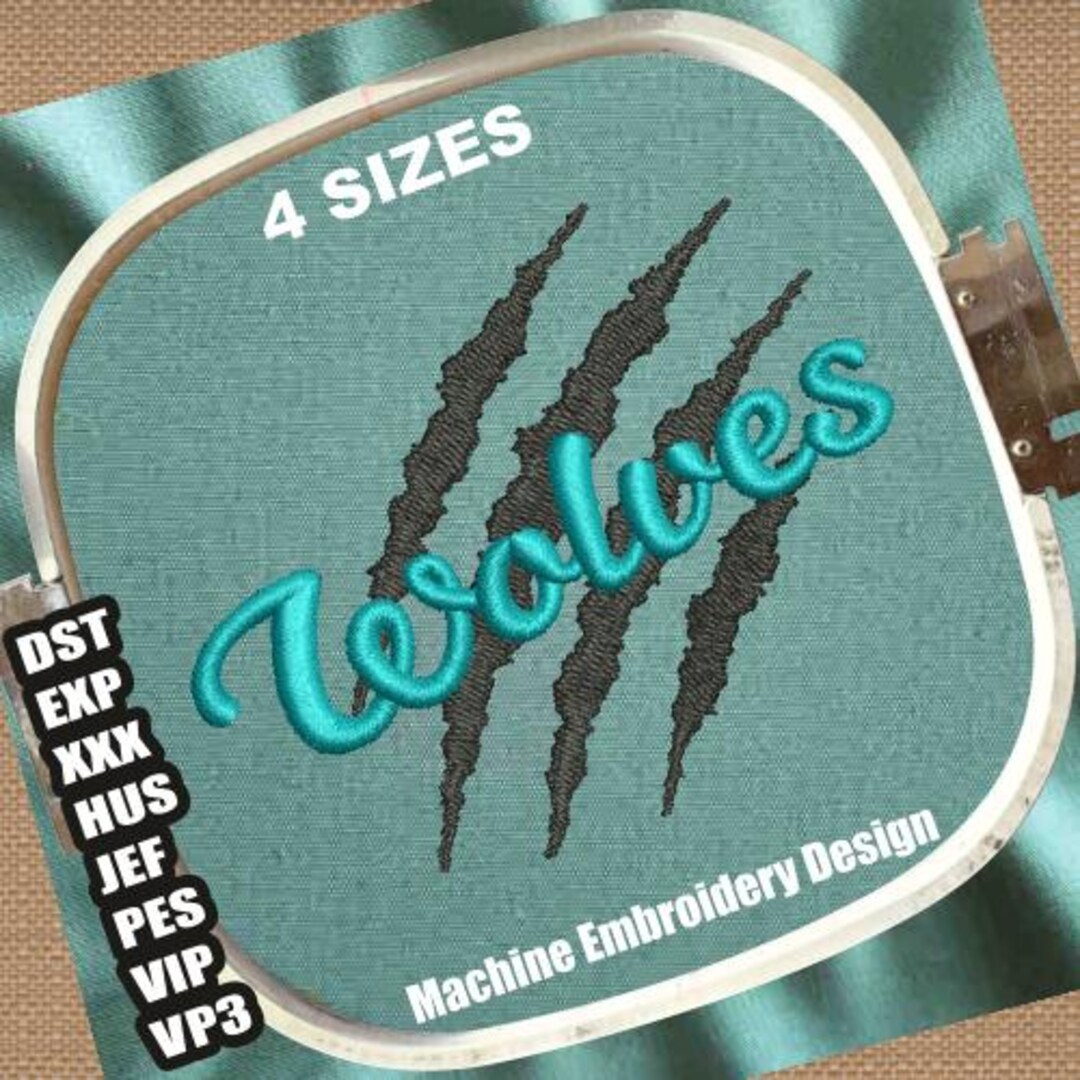 Wolves Claw Marks Machine Embroidery Design | Wolf Claw Scratch ...
