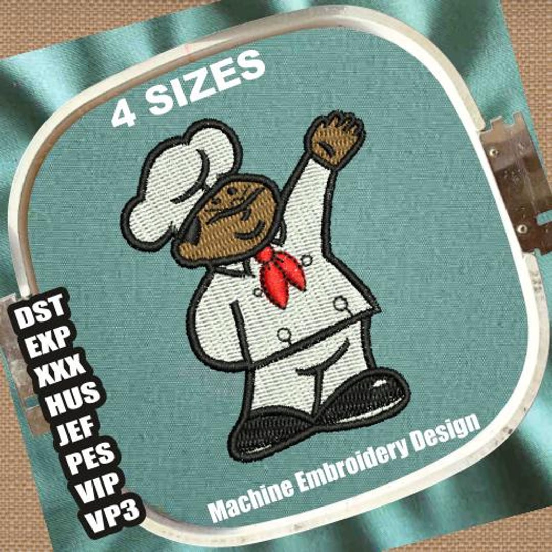 Cuisine Chef Machine Embroidery Designs | Kitchen Chef Embroidery ...