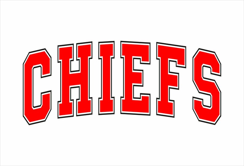 Chiefs Svg, Chiefs Letters Png, Chiefs Font Vector File, Chiefs Letters ...