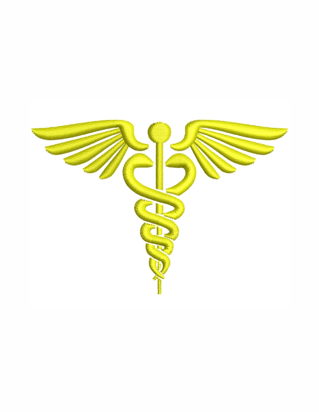 Caduceus Symbol Embroidery Design | Medical Symbol Embroidery Design ...