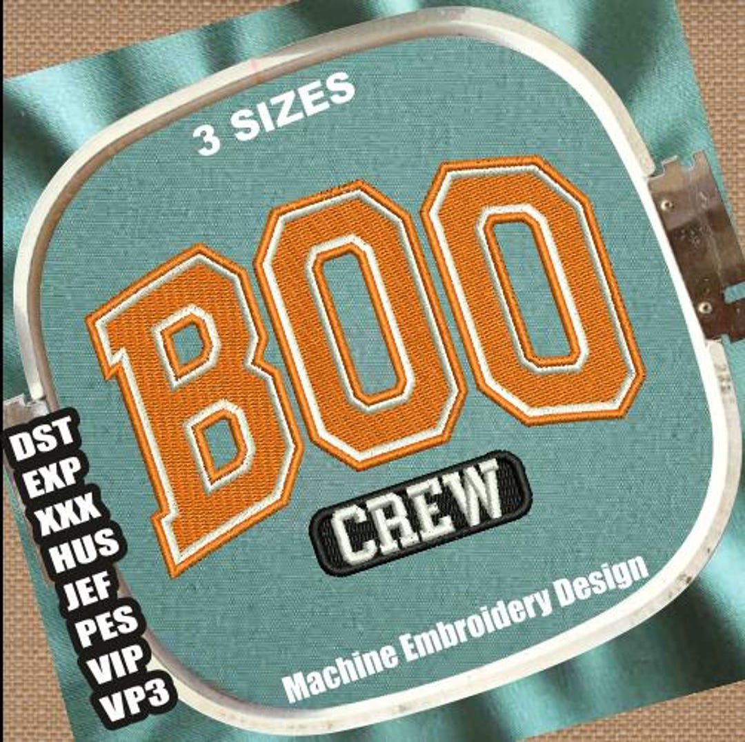 Boo Crew Machine Embroidery Designs Halloween Boo Embroidery Patterns ...
