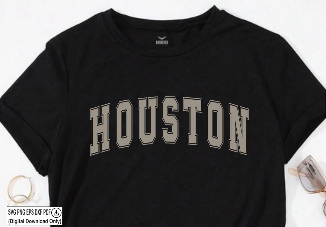 Houston Letters Svg, Houston Outline Letters Png, Houston Vector File ...