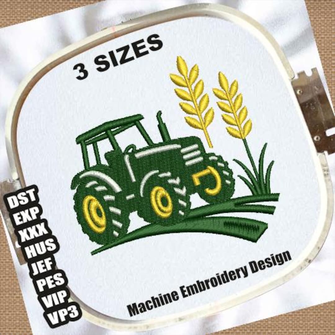 Tractor Farm Machine Embroidery Designs | Tractor Farming Embroidery ...