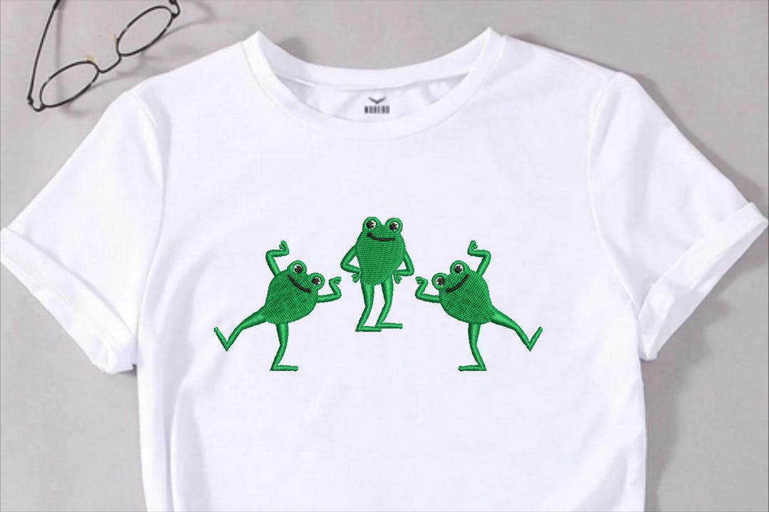 Dancing Frogs Machine Embroidery Design | Frog Embroidery Pattern ...