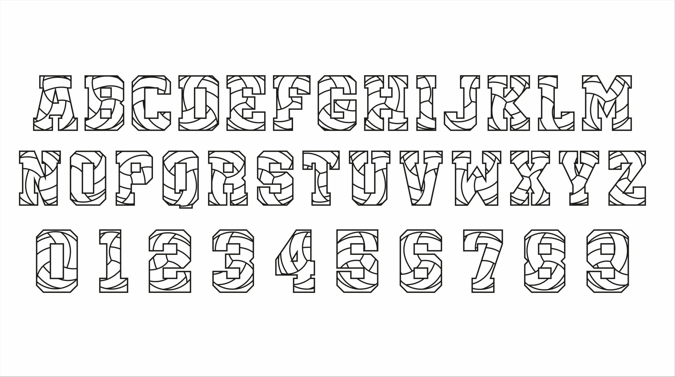 Volleyball Alphabet With Letters Svg, Volleyball Alphabet Png ...