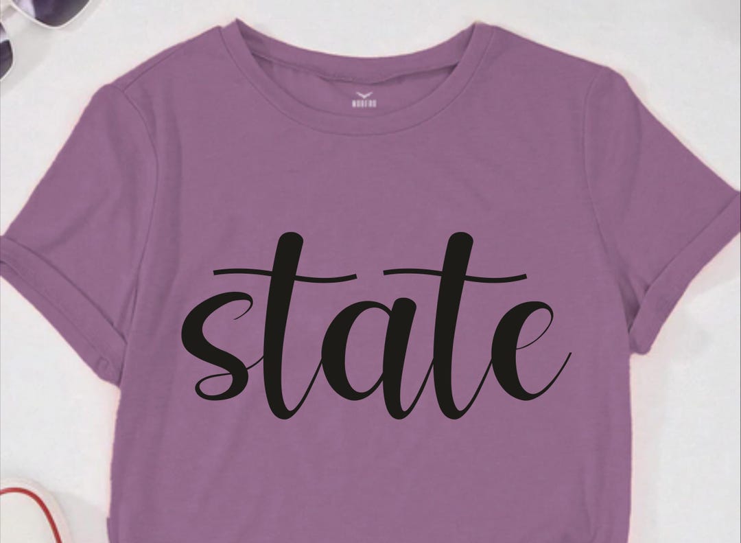 State Svg, State Letters Png, State Font Vector File, State Letters ...