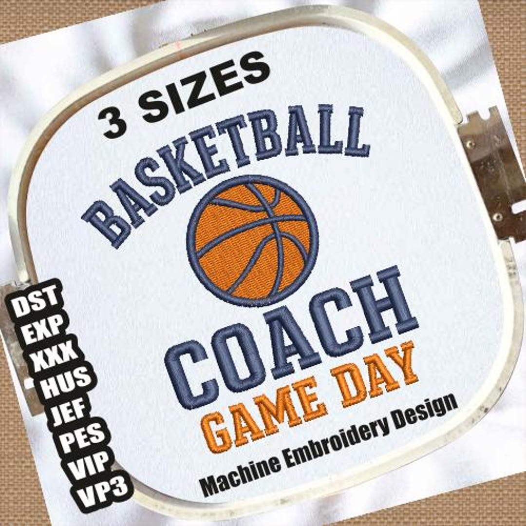 Basketball Coach Machine Embroidery Designs | Game Day Embroidery ...